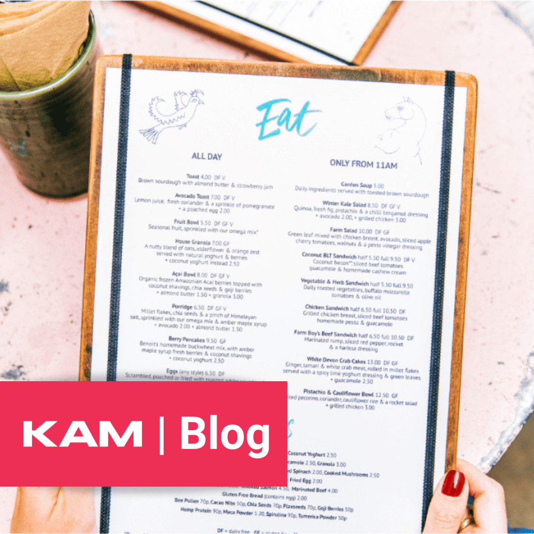 A focus on menus - KAM